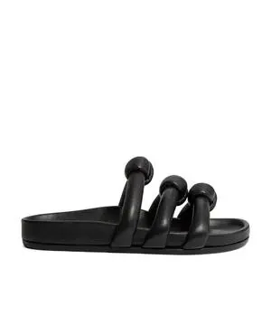Rick Owens Granola Knot-detail Slides - Black