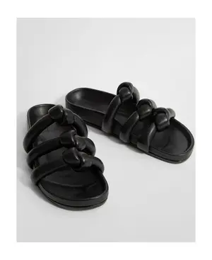 Rick Owens Granola Knot-detail Slides