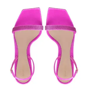 GIANVITO ROSSI Rhinestone Leather Sandals