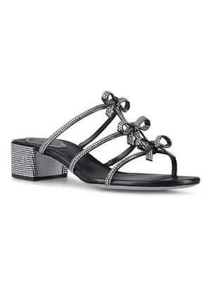 Rene Caovilla Embellished Open Toe Sandals