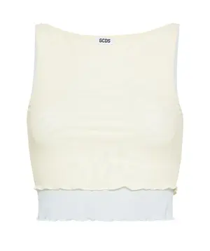 Gcds Tulle Layered Tank Top - White