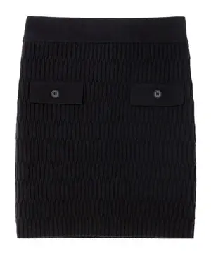 Pinko Geometric Patterned Double-flap Miniskirt