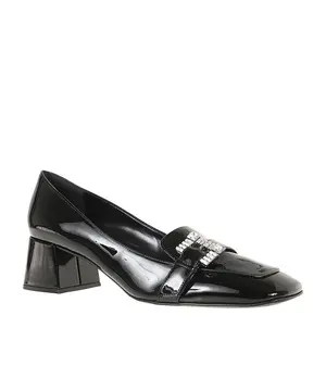 SERGIO ROSSI Twenty Buckle Square-toe Pumps - Black