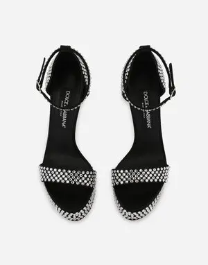 Dolce & Gabbana Dolce Gabbana Embellished Satin Platform Sandals