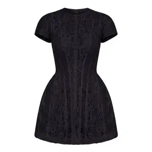POST MERIDIEM Lace Dress With Sculpted Silhouette