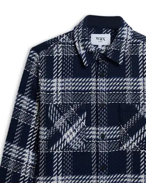 WAX LONDON Whiting Plaid Weave Overshirt