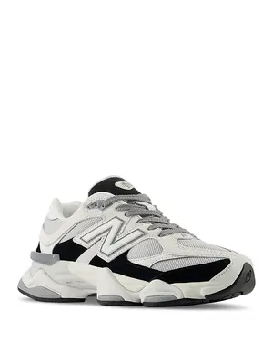 NEW BALANCE 9060 Leather & Mesh Sneakers - Black