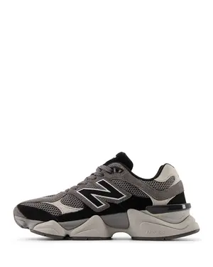NEW BALANCE 9060 Leather & Mesh Sneakers - Black