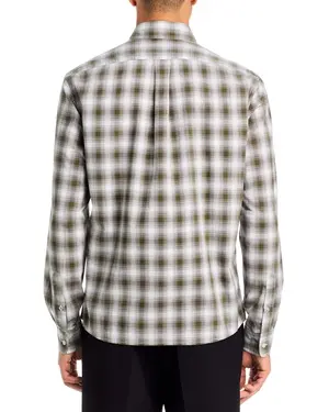 BOSS Liam Cotton Check Button Collar Shirt