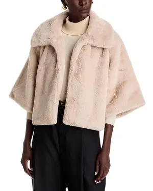 Echo Blair Sheared Faux Fur Jacket - Taupe