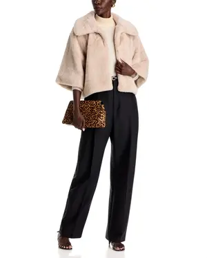 Echo Blair Sheared Faux Fur Jacket - Taupe