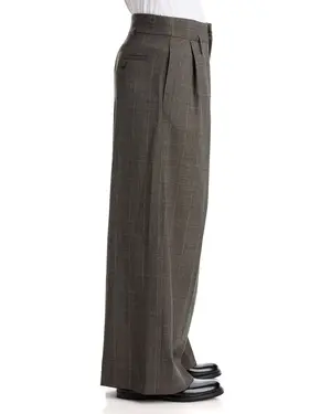 Simone Rocha Relaxed Fit Wide Leg Wool Blend Pants