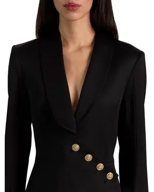 Alice + Olivia The Sculpt Wool Blend Asymmetrical Blazer Dress