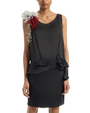 LIBEROWE Embellished Sleeveless Silk Top