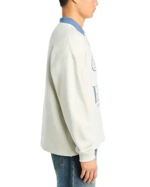 PACSUN Hudson Cotton Relaxed Logo Rugby Shirt