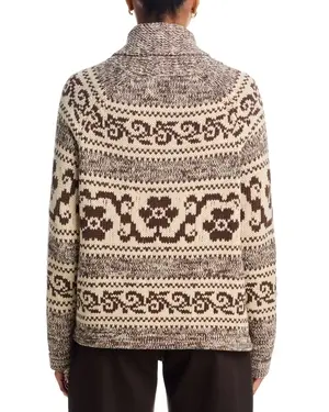 The Great. The Nordic Flower Lodge Open Cardigan Sweater