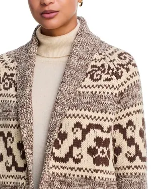 The Great. The Nordic Flower Lodge Open Cardigan Sweater