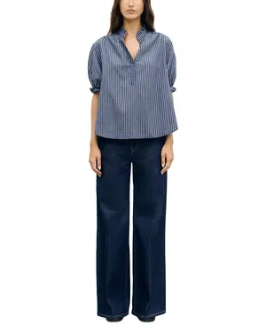 Gerard Darel Louann Ruffled High Collar Blouse