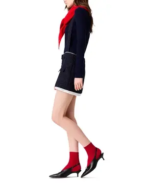 Maje Amila Contrast Tweed Skort