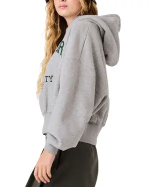 Maje Embroidered Logo Hoodie Sweatshirt