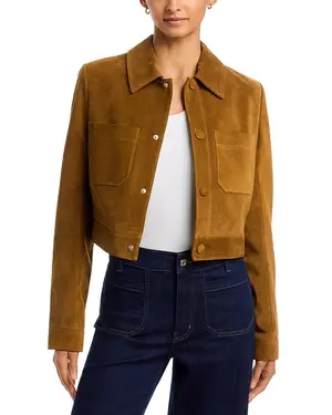 FRAME The Suede Small Jacket - Saddle