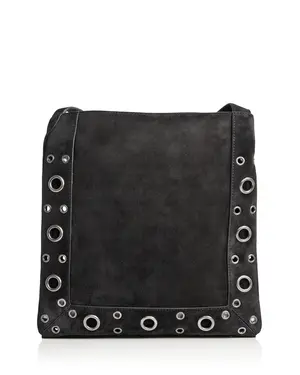 Valentino Garavani Vlogo Nellcote Fringe Suede Medium Shoulder Bag