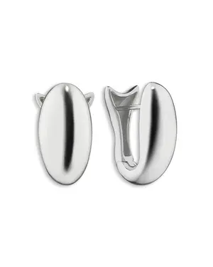 Monica Rich Kosann Perseverance Fish Hoop Earrings - Sterling Silver