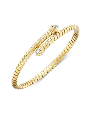 Marina B 18k Yellow Diamond Flex Bypass Bracelet