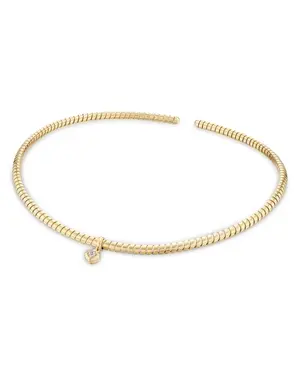 Marina B 18k Yellow Diamond Drop Collar Necklace