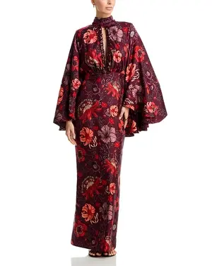 Johanna Ortiz Hidden Flower Silk Maxi Dress