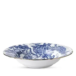 ROYAL CROWN DERBY Aves Bone China Rim Soup Bowl - Blue