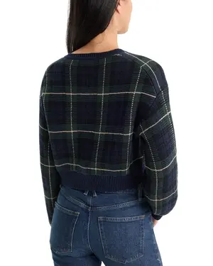 Good American The Jacquard Cardigan Sweater