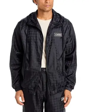 Amiri Ma Quad Monogram Logo Nylon Windbreaker - Black