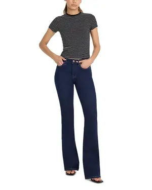 Good American Good Legs High Rise Flare Leg Jeans In Indigo1153 - Indigo
