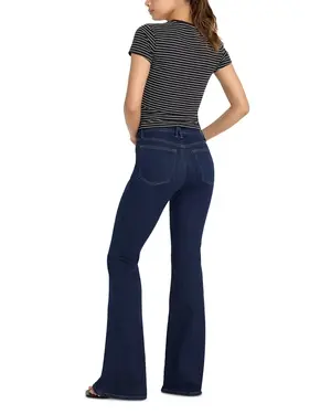 Good American Good Legs High Rise Flare Leg Jeans In Indigo1153 - Indigo
