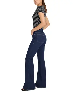 Good American Good Legs High Rise Flare Leg Jeans In Indigo1153 - Indigo