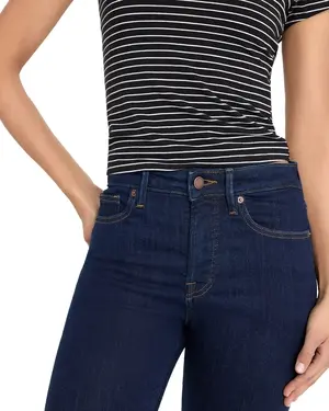Good American Good Legs High Rise Flare Leg Jeans In Indigo1153 - Indigo