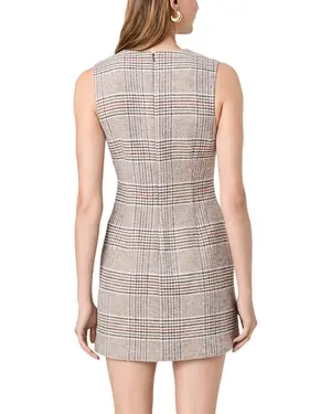 French Connection Sutton Plaid Print Mini Dress