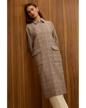 French Connection Sutton Plaid Coat