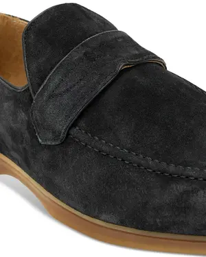 John Varvatos Thompson Suede Slip On Penny Loafers