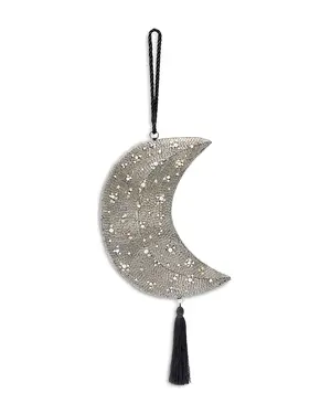SIMONMILLER Small Beaded Crescent Wristlet - Black/silver