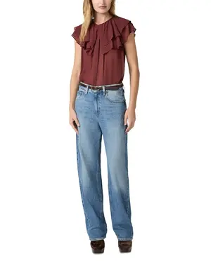Paige Lucia Ruffled Georgette Blouse
