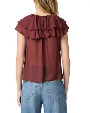 Paige Lucia Ruffled Georgette Blouse