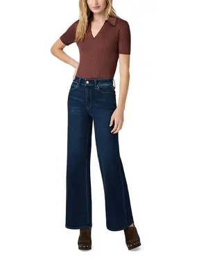 Paige Una Cotton Blend Ribbed Knit Top