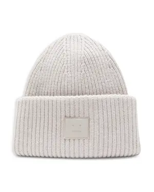 Acne Studios Ribbed Wool-blend Beanie - Light Grey