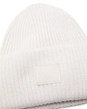 Acne Studios Ribbed Wool-blend Beanie - Light Grey
