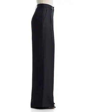 LISA YANG Silk Wide Leg Pleated Pants