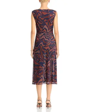 Johnny Was Leyla Boat Neck Midi Dress