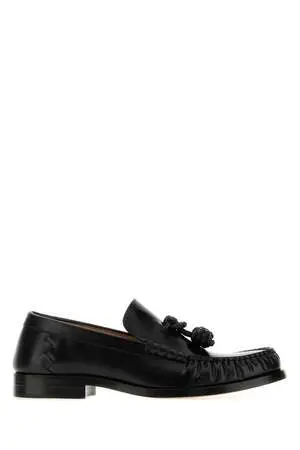 Bottega Veneta Nappa Leather Loafer With Fringe Trim - Black