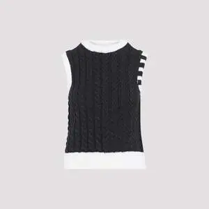 Thom Browne Aran Cable Wool Shell Top